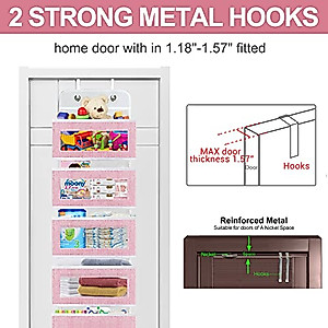 homyfort Over the Door Organizer, Hanging Baby Diaper Organizer for Nursery,Under Bed Shoe Storage Organizer for Closet