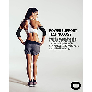 Elbow Brace Compression Sleeve (1 Pair) - Instant Arm Support Elbow Sleeves for Tendonitis, Arthritis, Bursitis, Golfers & Tennis Elbow Brace, Treatment, Workouts, Weightlifting, Pain Relief, Recovery