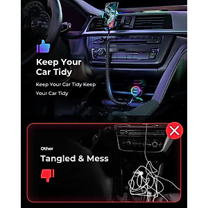 FLYLEAD Car Charger, 3.4A USB Car Charger Adapter Dual USB Car Charger with 5ft USB C Cable, Car Charger Adapter for Samsung Galaxy S22/S21/S10/iPhone/Note 20/Moto/Google Pixel 6 and More