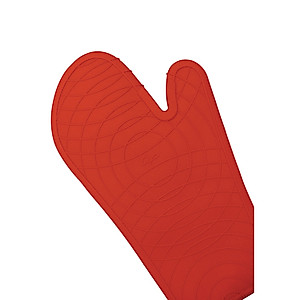 Starfrit 080235-006-0000 12" Silicone Oven Mitt, Red, One Size
