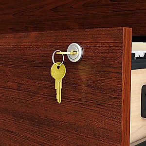 OfficeWorks by Sauder Affirm 72 X 24 Shell & LAT Ste, L: 71.10" x W: 23.47" x H: 29.29", Classic Cherry Finish