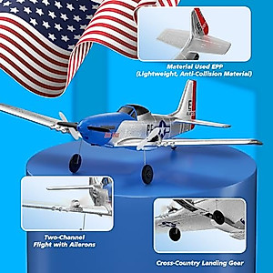 28℃ Remote Control Airplanes, 2.4Ghz 2CH RC Plane Toy Gift for Kids & Adults, Remote Control Plane for Beginners with Gyro Stabilization System (Blue)