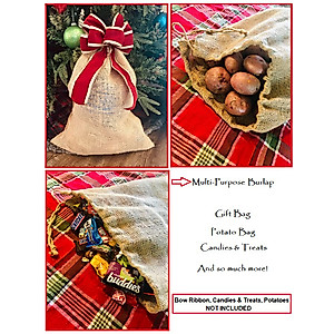 BAGTAK Burlap Bags with Drawstring 17 3/4" x 23" Burlap Sack (2 PACK) - Multi-Purpose Burlap - Gift Bags - Potato Bag - Storage Bag - Arts & Crafts - Ships from USA (2)