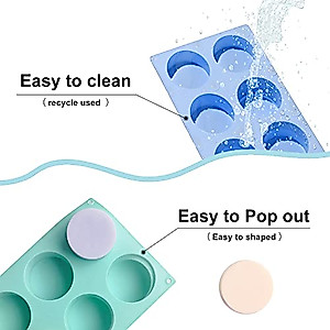 La chat 4 PCS Candy Mold, Silicone Oreo Cookie Mold/Chocolate molds for Candy, Cookies, Oreos, mini Soap, Cupcake, Pudding, Jello, Muffin, BPA Free and Non-Stick Cylinder Baking molds