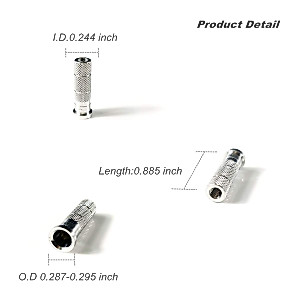 Zhan Yi Arrow Aluminum Inserts 24 Pack 0.244-.246''/6.2mm for Standard Arrows Compound Recurve Bow