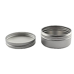 CTKcom 1-Ounce Metal Tins Screw Top Flat Aluminum Silver Slide Round Tin Containers For Lip Balm,Crafts,Cosmetic,Candles,Travel Storage Kit (Pack of 10)