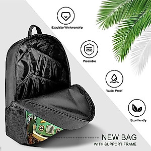 WAOIJII Anime Backpack 16in Travel Laptop Backpacks Large Capacity Lightweight Backpack