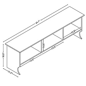 Vanity Art 5 Hooks Wall Mounted Coat Rack with Storage Shelf Wall Hanging Shelf Entryway Organizer for Living Room Bedroom Bathroom Kitchen (Gray) F10003GR-BK