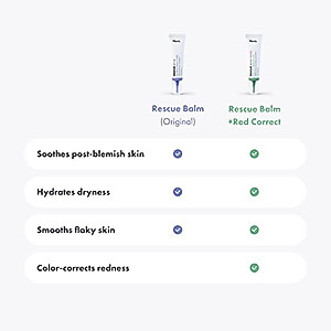 Rescue Balm Original and +Red Correct Bundle from Hero Cosmetics - Post-Blemish Recovery Cream, Intensive Nourishing and Calming for Dry, Red-Looking Skin After a Blemish - Vegan-Friendly (2 Pack)