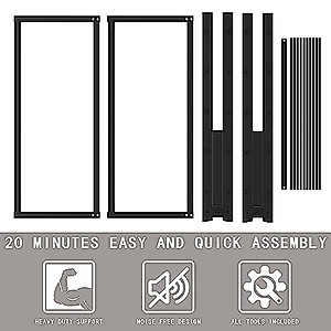 XINXINYAN 18 Inch Twin XL Bed Frame, No Box Spring Needed, Heavy Duty Metal Platform XL Twin Bed Frame, Strong Steel Slats Support, Noise Free, Easy Assembly, Black