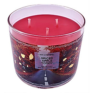 White Barn Bath & Body Works Spiced Apple Toddy 3 Wick Jar Candle 14.5 Oz
