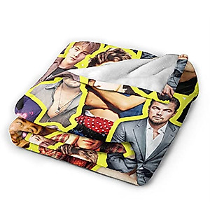 Blanket Leonardo Dicaprio Soft and Comfortable Warm Fleece Blanket for Sofa,Office Bed car Camp Couch Cozy Plush Throw Blankets Beach Blankets