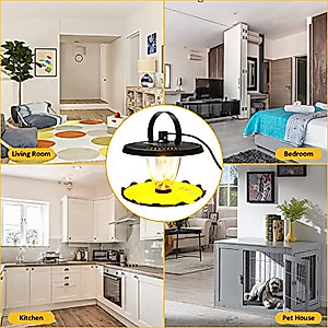 Redeo Flea Trap 2 Pack Bed Bug Traps with 4 Light Bulbs and 8 Sticky Glue Boards, Odorless Non-Toxic Flea Light Traps for Inside Your Home Safe for Kids & Pets