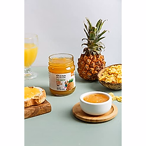 Pineapple Sugar Free Jam – No Added Sugar, No Preservatives, Gluten Free Pineapple Jam – Natural Taste with Perfect Sweetness Pineapple Fruit Spread for Breakfast, Toasts