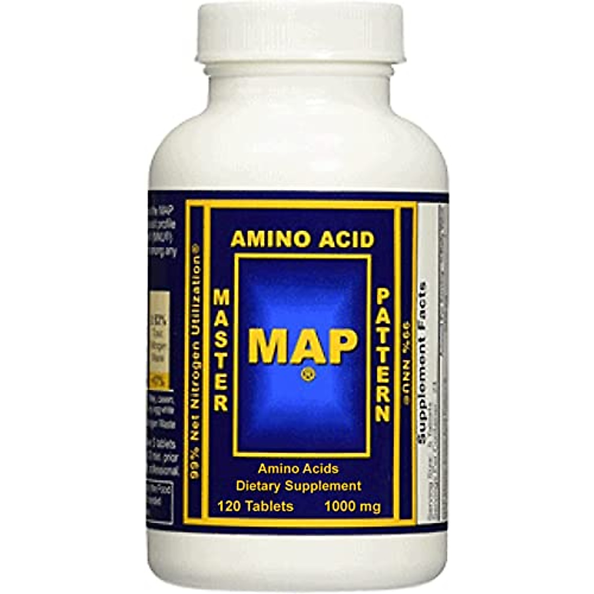 Pack of 12 Bottles of MAP Master Amino Acid Pattern (120 Tablets/Bottle) 99% Net Nitrogen Utilization (NNU) - Original Formula by Dr. Luca Moretti