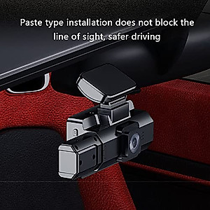Mulcort Multi-Language Dual Lens Car Video Recorder Auto Dash Cam Car Camera Recorder Night Viewing Loop Recording DVR 170 Degree Wide Angle Car Camcorder