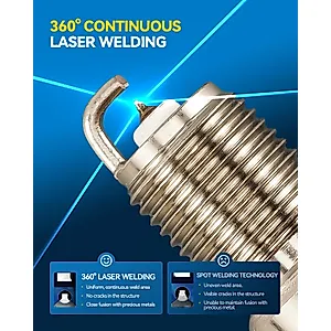 PHILTOP 4589 IFR6T11 Iridium Spark Plugs 6 Pack, Compatible with RX300 ES300 1999-2003, Highlander 2001-2010, RX330 ES330 2004-2006, Sienna 2001-2006, Avalon 2000-2004 3.0L 3.3L V6