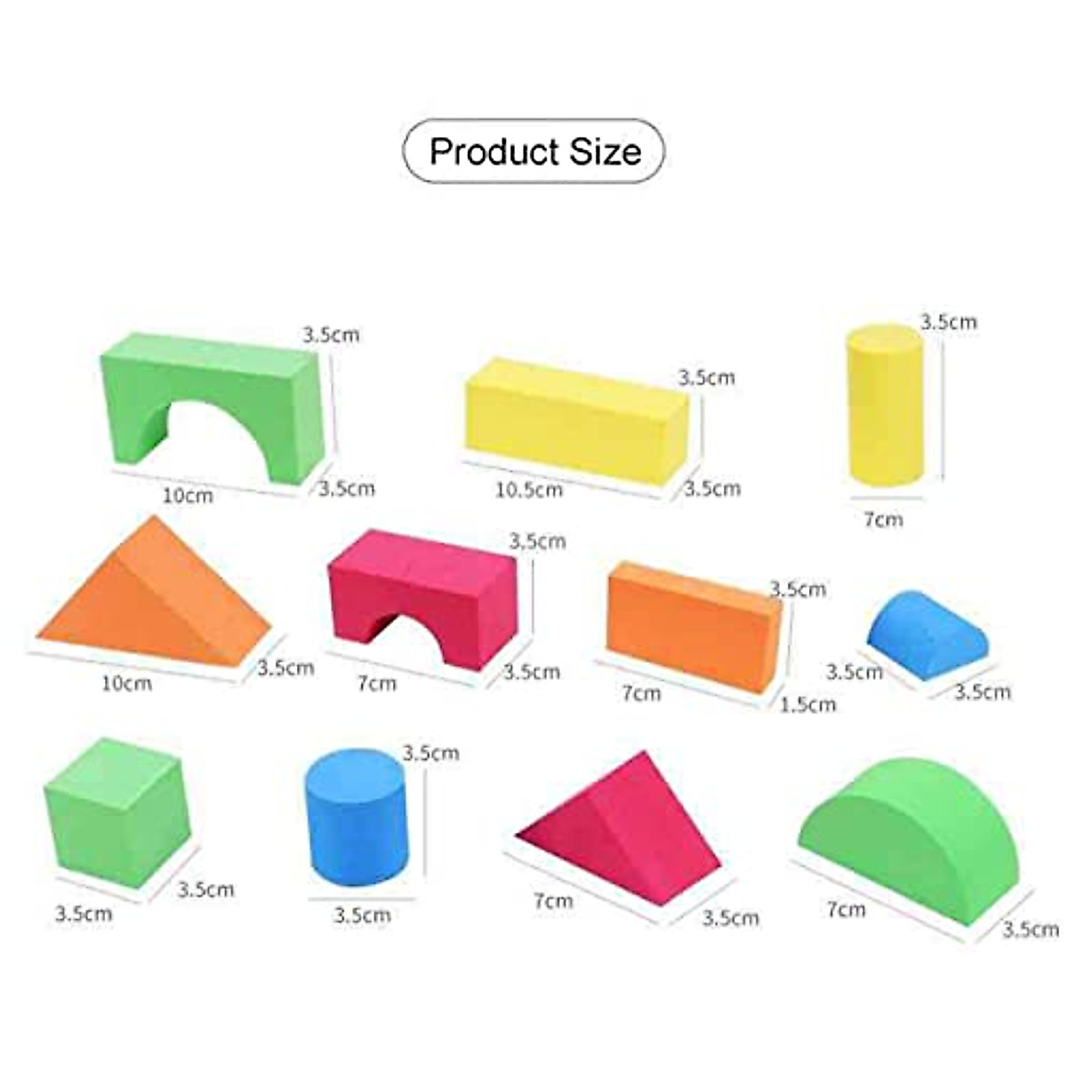 QIDIWIN EVA Foam Softie-Blocks for Kids Building Toys, Ideal Construction Blocks Toys for Toddlers, 46 Pieces in Different Shapes and Sizes