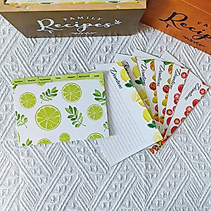 Lumicook Wood Recipe Box – with 120 4x6 inch Cards and 7 Dividers – Eco Friendly Light Brown Bamboo Wood Recipe Holder – Gift for Mom, Women, Wedding, Christmas