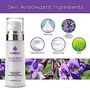 Farmirosa Dark Spot Remover Serum for Face and Body, 50ml, with Kojic Acid, Hyaluronic Acid, and 4-Butylresorcinol