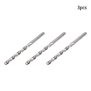 Utoolmart 3Pcs Twist Drill High Speed Steel Bit, Mini Twist Drill Bits Set, Jobber Small Twist Drill Bits, 3.8mm Twist Drill, HSS-4241 Twist Drill Bit Set, for Steel Aluminum Alloy