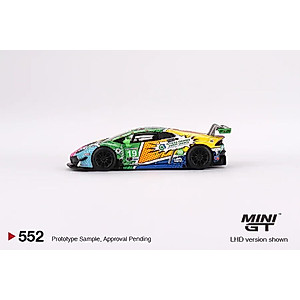 True Scale Miniatures Model Car Compatible with Lamborghini Huracán GT3 EVO #19 Gear Racing 2020 IMSA Daytona 24 Hrs 1/64 Diecast Model Car MGT00552