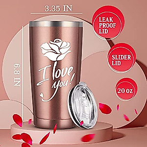 Gifts for Mom Grandma, I LOVE YOU Tumbler 20oz, Birthday Gifts for Women Mom from Daughter Son, Grandma Gifts, Wife Gifts from Husband,Anniversary Valentines Mothers Day Gifts for Her