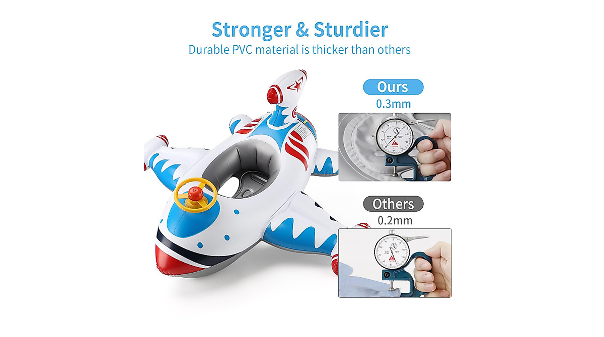 Swimbobo Inflatable Airplane Float for Toddlers