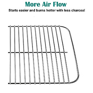 EasiBBQ 80631 Stainless Steel Grill Grate for Weber Go-Anywhere Charcoal and Gas Grill, Replaces 70211, 3634, 67195, 16" x 10"