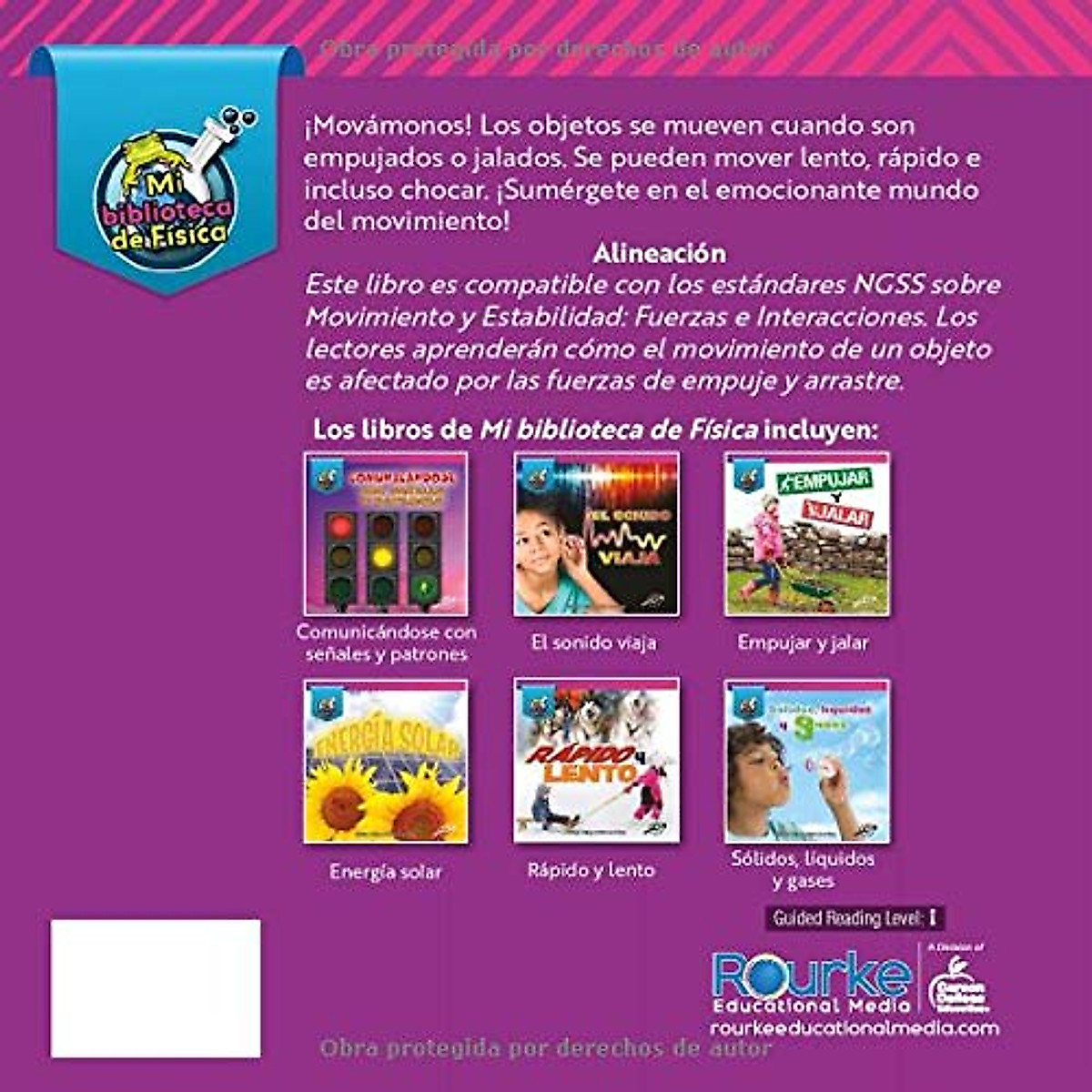 My Physical Science Library: Empujar y jalar (Push and Pull) – Rourke Spanish Reader, Grades K–2, 24 Pages (Mi biblioteca de Física (My Physical Science Library)) (Spanish Edition)