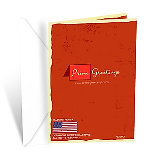 Prime Greetings Birthday Card For Grandpa (Grandfather), Made in America, Eco-Friendly, Thick Card Stock with Premium Envelope 5in x 7.75in, Packaged in Protective Mailer