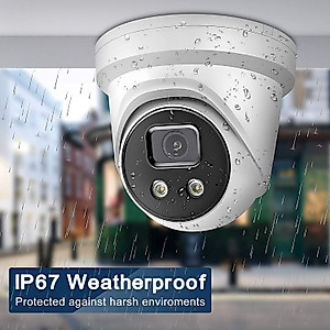 Ⲏikvision IP Camera DS-2CD2386G2-IU 4K 8MP Acusense DarkFighter Turret PoE IP Camera Outdoor, WDR, 2.8mm Lens, IP67 Water and Dust Resistant, H.265+, Compatible with Hik Vision NVR
