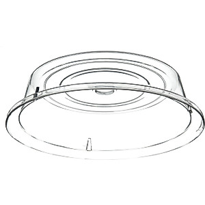 Carlisle FoodService Products 198907 Polycarbonate Plate Cover, 10-19/32" Diameter x 3" Height, Clear (Case of 12)