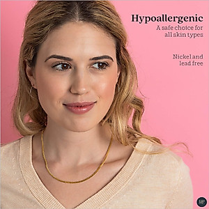 KEZEF Miami 18k 3mm Cuban Link Chain for Men Women 925 Sterling Silver Necklace Chain Tarnish Free Gold Necklace Gold Plated Chain Rose Gold Chains Sterling Silver Chain