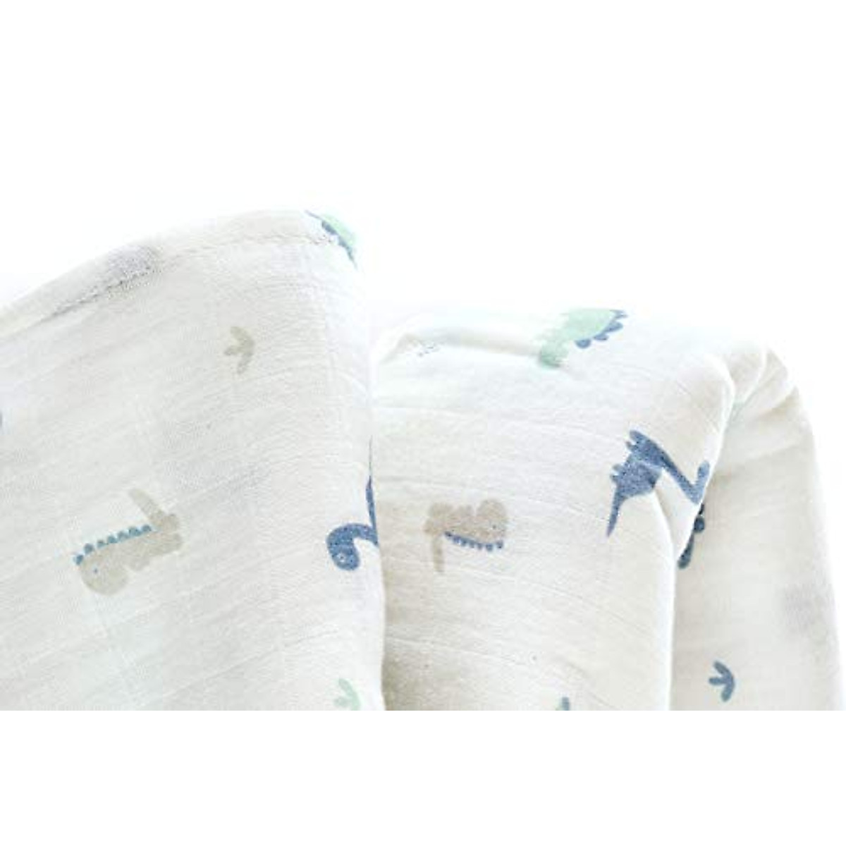 Cotton Organics Muslin Swaddle Blanket, Extra Soft and Hypoallergenic Organic Cotton, Gift Box (Blue)