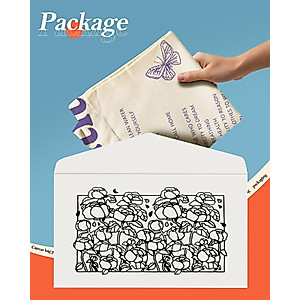 Miss Adola Aesthetic Canvas Tote Bag with Pattern for Women, Butterfly Gratitude Inspirational Quotes Design, Casual Sturdy Cloth Cotton Totes Bag for Vacation, Shopping, Grocery, Gym