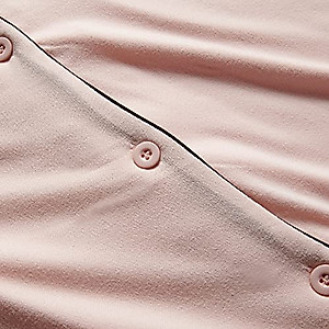 Rae Dunn Women's Pink LOVE Short Sleeve Button Up Notch Collar Shirt with Pocket and Shorts Pajama Set, Small