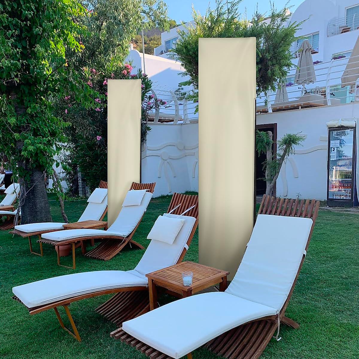 Vainlley Patio Umbrella Cover Waterproof Umbrella Cover with Rod Outdoor Offset Umbrella Cover for Cantilever Offset Umbrella 7-11 Feet