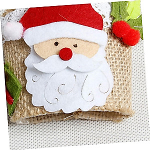 DOITOOL 12 Pcs Rustic Can Sleeves Nativity Decor Linen Cup Sleeve Snowman Cup Sleeve Drink Cups Sleeve Holiday Can Cover Coffee Cup Sleeve Decorative Cup Iced Coffee Cover Christmas Glass