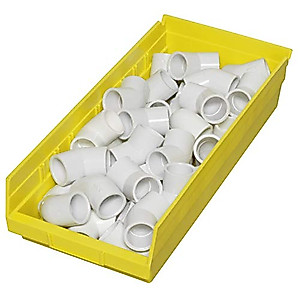 Akro-Mils 30158 Plastic Nesting Shelf Bin Box, (18-Inch x 8-Inch x 4-Inch), Clear, (12-Pack)