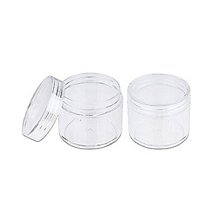 WOIWO 10PCS Clear Plastic Slime Storage Favor Jars Plastic Containers for Beauty Products, DIY Slime Making or Others (6g)