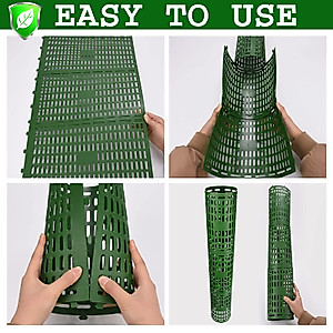 YGAOHF 7 Pack Tree Trunk Protector Guard - Heavy Duty Expandable Tree Protectors from Trimmers, Mowers, Animals, Easy to Use, Perfect for Saplings and Fruit Trees