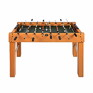 Vilobos 48in Competition Sized Foosball Table, Arcade Table Soccer for Adults Teens, Football Table for Home, Arcade Game Room Arcade w/ 2 Balls, Brown