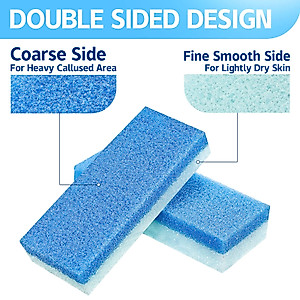 24 Pieces Foot Pumice Stone for Feet Skin Callus Remover and Scrubber Hard Skin Foot Scrubber for Dead Skins, 2 in 1 Double Sided Hard Skin Callus Remover Scrubber Pedicure Exfoliate Tool, Blue