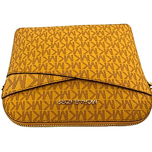 Michael Kors Jet Set Medium Crossbody Leather Handbag (Marigold)
