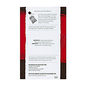 Allegro Tea, Organic Decaf Black Tea Bags, 20 ct