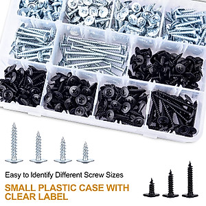 VIGRUE #8 Phillips Modified Truss Head Wood Screws Self Tapping Screws Assortment kit, 400PCS