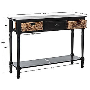 Safavieh Home Collection Christa Distressed Black 3-Drawer Storage Console Table