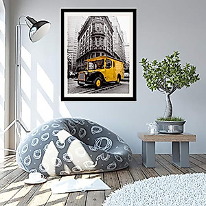 Art Emotion 20x24 Black Solid Wood Handmade Finishing seamless surface Picture Frame | Real Tempered Glass | Matted to 16x20 | Fits 20x24 Poster or 16x20 Photo | Wall Mounting Hardware Included