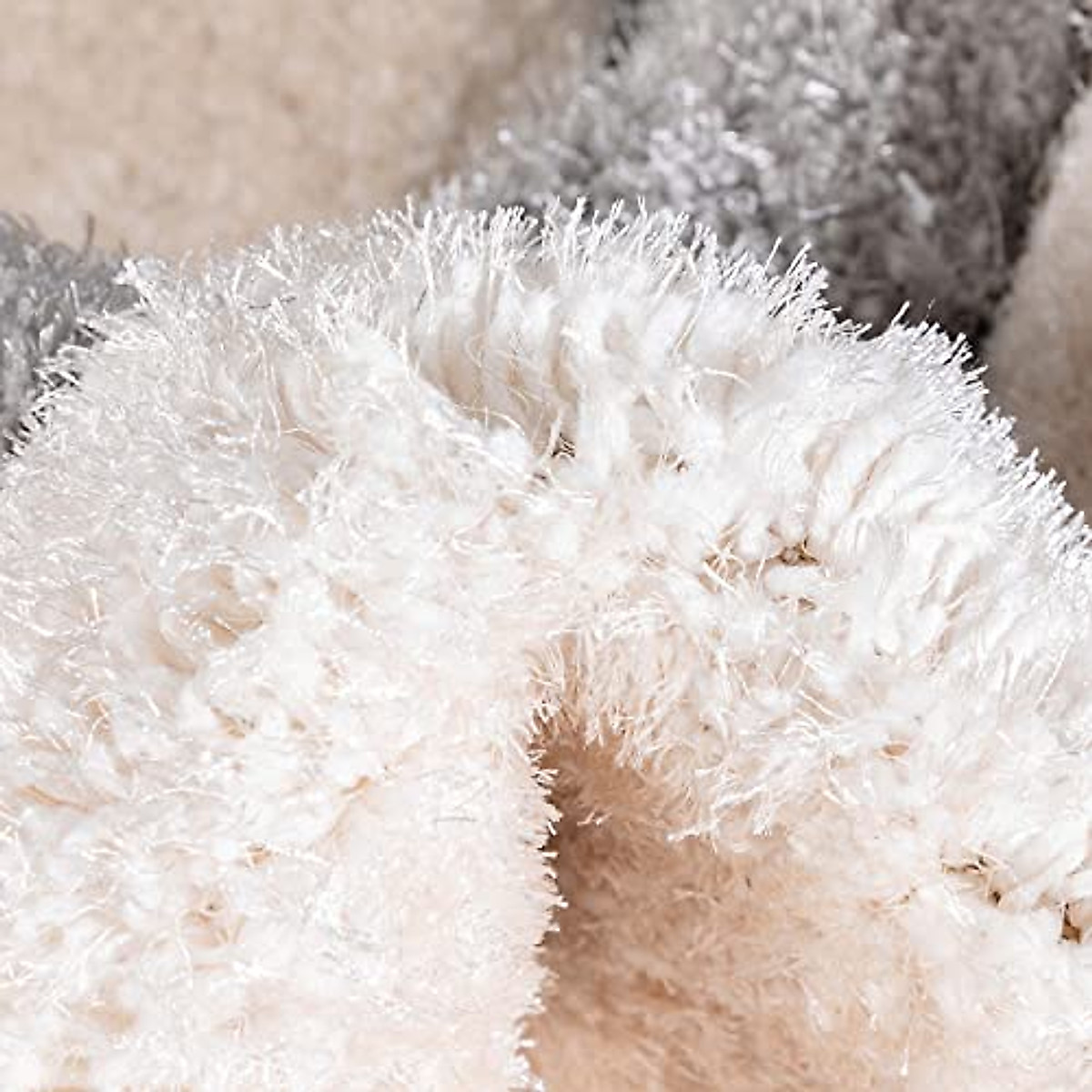 Well Woven Walker Pink Triangle Boxes Thick Soft Plush 3D Textured Shag Area Rug 4x6 (3'11" x 5'3")